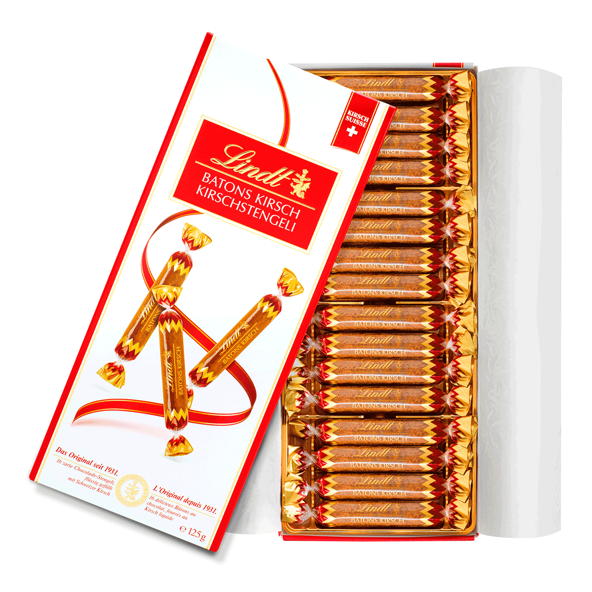 Lindt BÂTONS Kirsch 125g